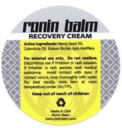Ronin Balm Recovery Cream - Vulkan International Inc
